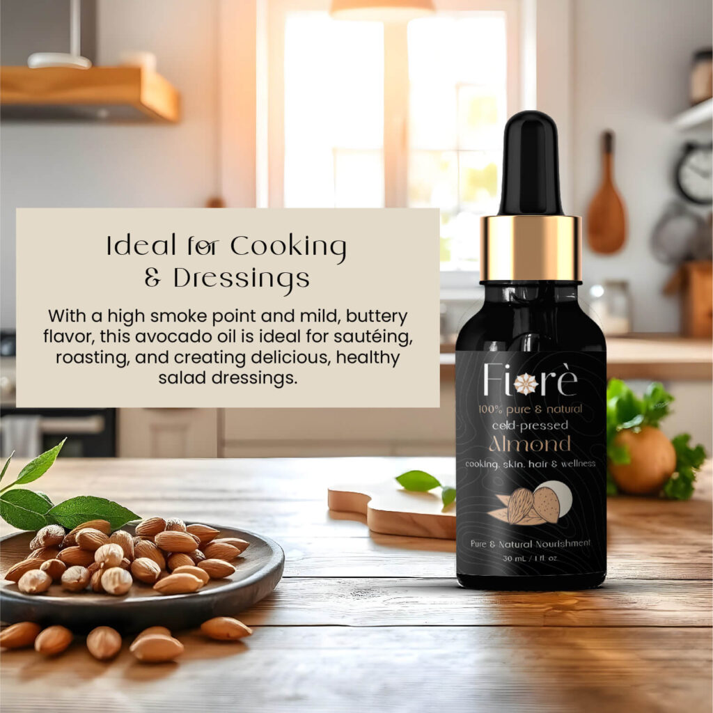 Premium Almond Oil - 100% Pure & Cold Pressed | Fiore Oils